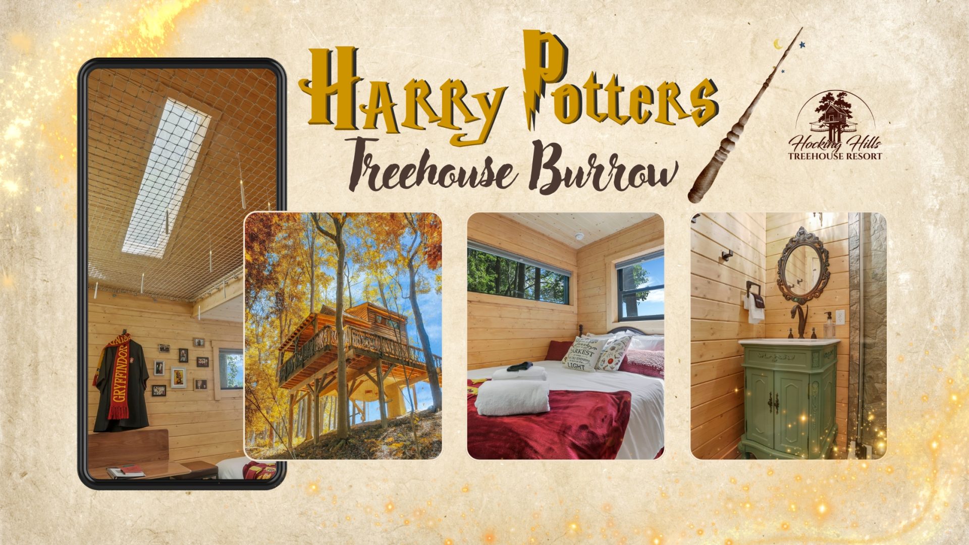 The Magic Awaits: Inside the Harry Potter Treehouse Burrow - Hocking ...
